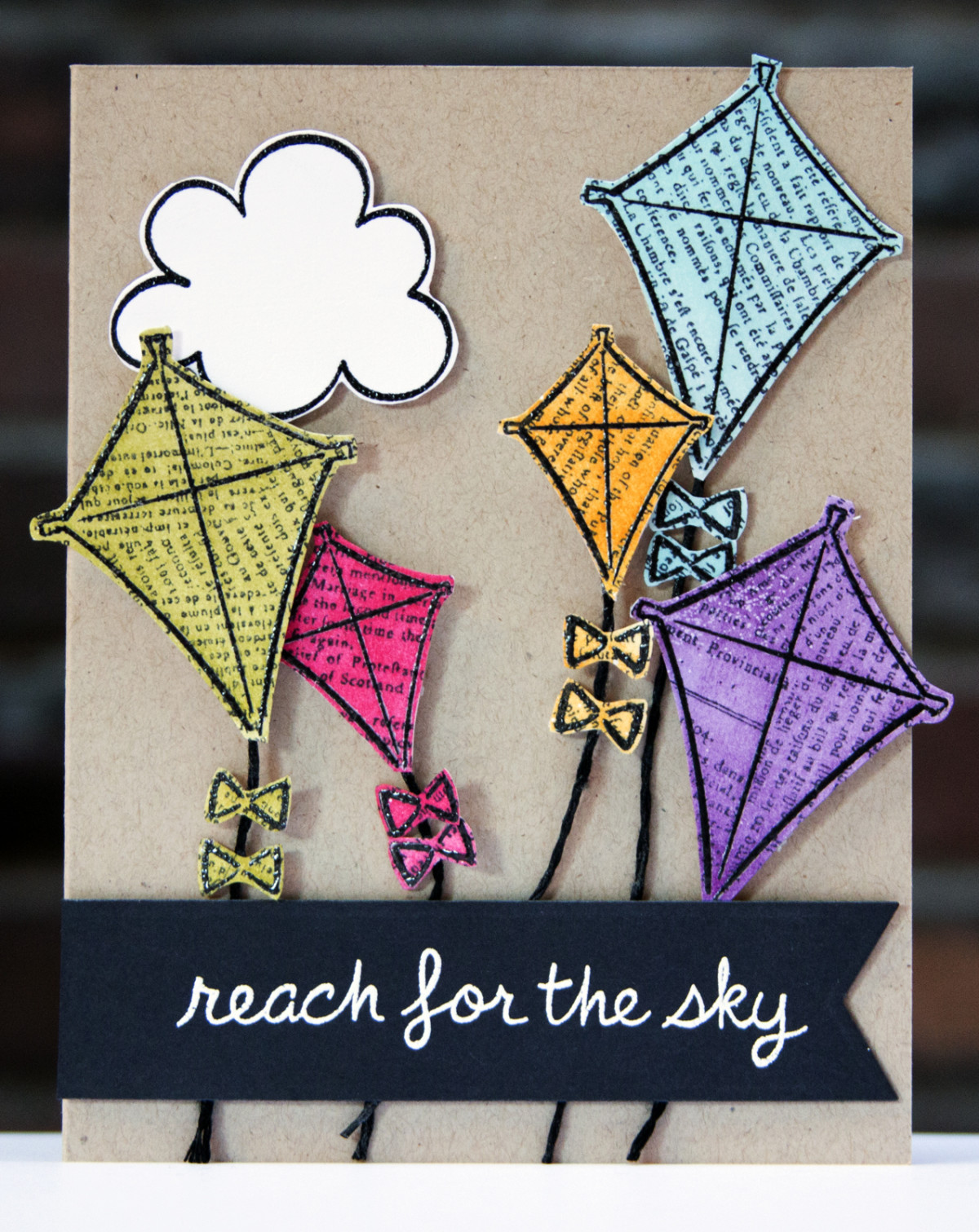 Newsprint Kites Card - Right as Rain