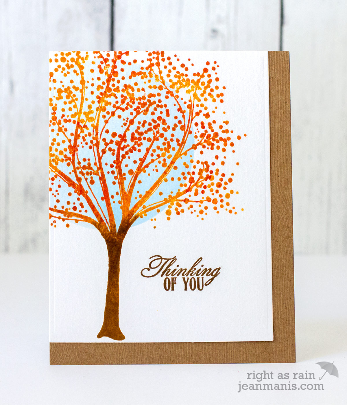 PB Simplicity – Thinking of You Fall-Themed Card - Right as Rain