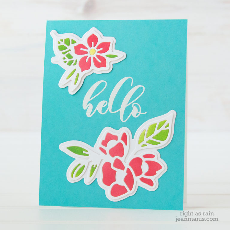 Floral Hello – Die-cut Inlaid Technique - Right as Rain