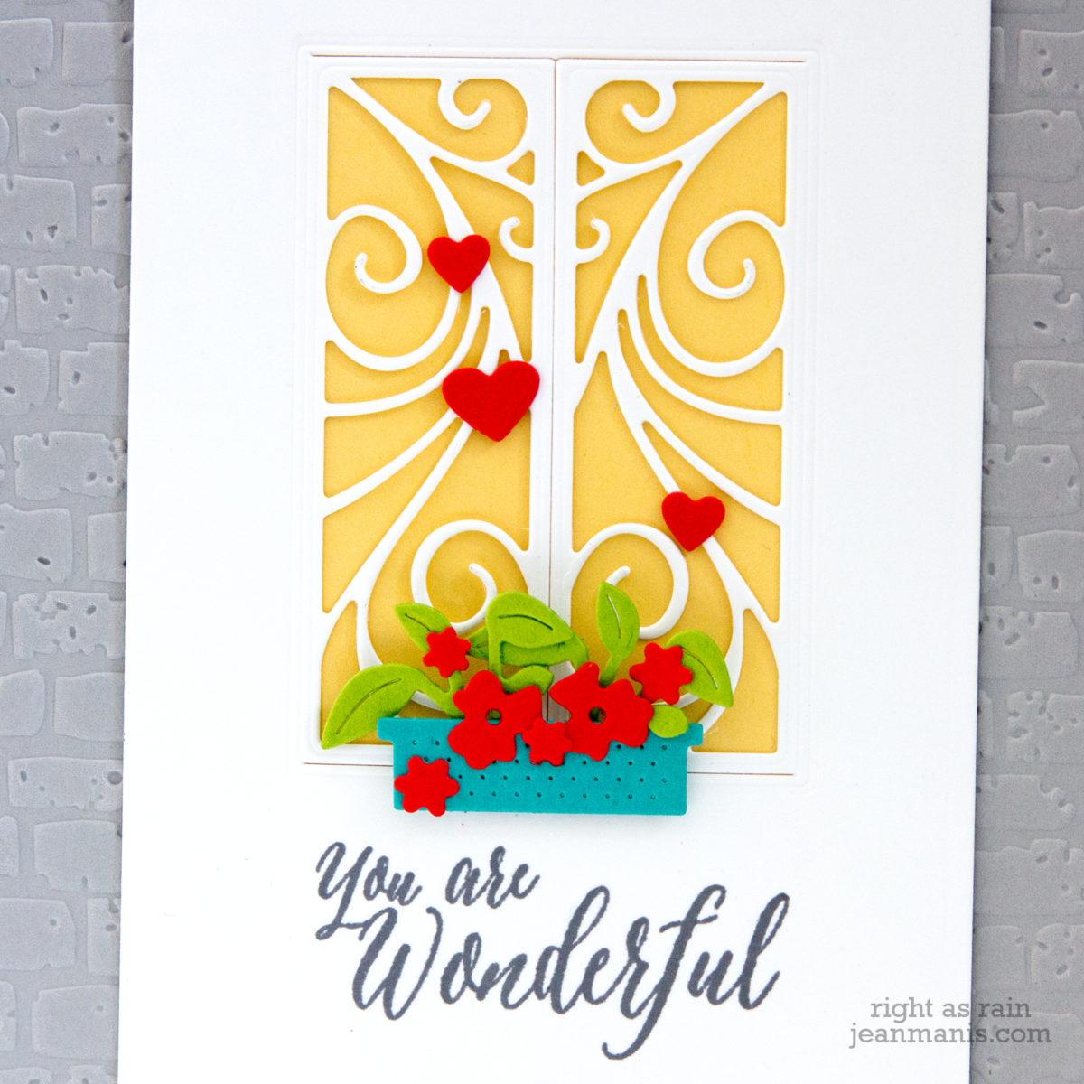 Penny Black – Window Flower Box Die-cut Scene - Right as Rain