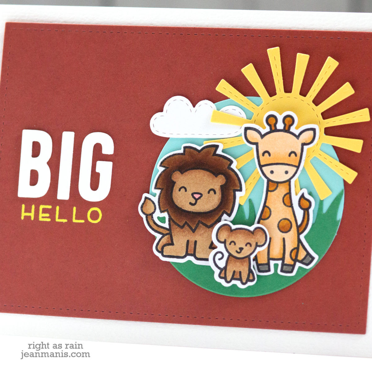 Lawn Fawn BIG Hello - Right as Rain