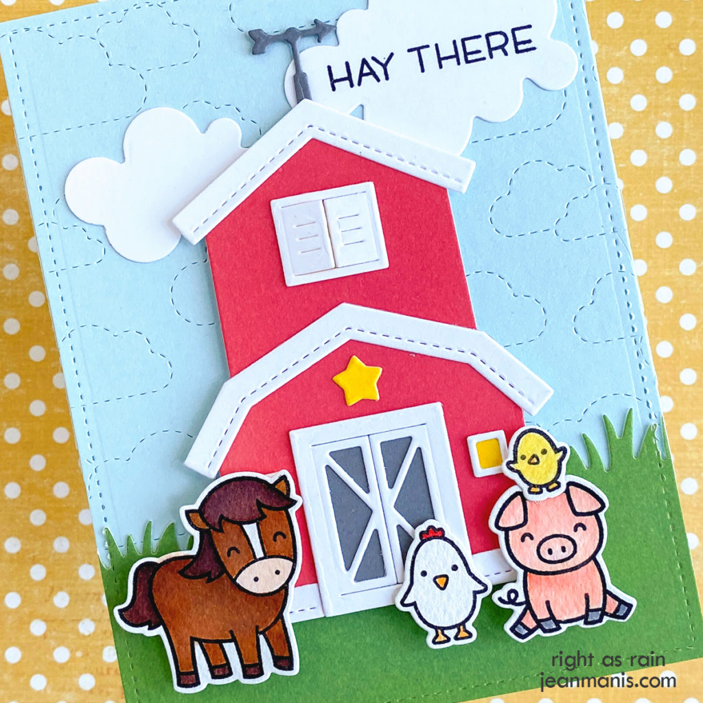 Lawn Fawn | Charming Farm-themed Card - Right as Rain