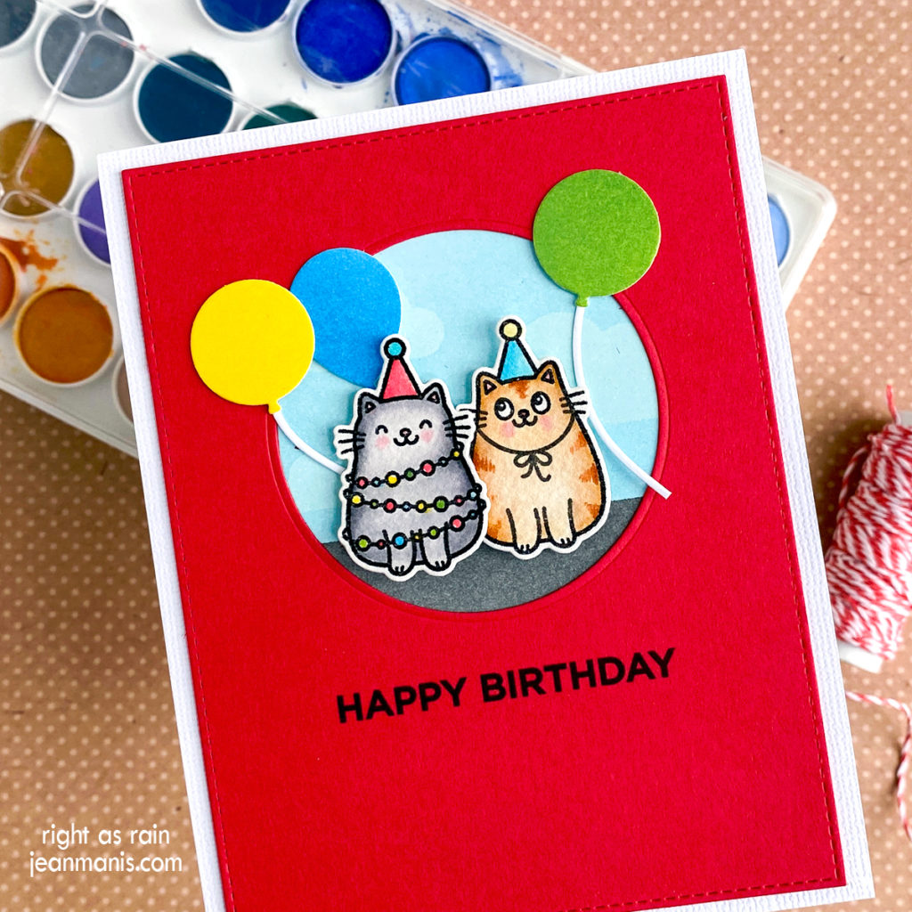 Pawsitively Adorable | Sunny Studio Stamps Birthday Cats - Right as Rain