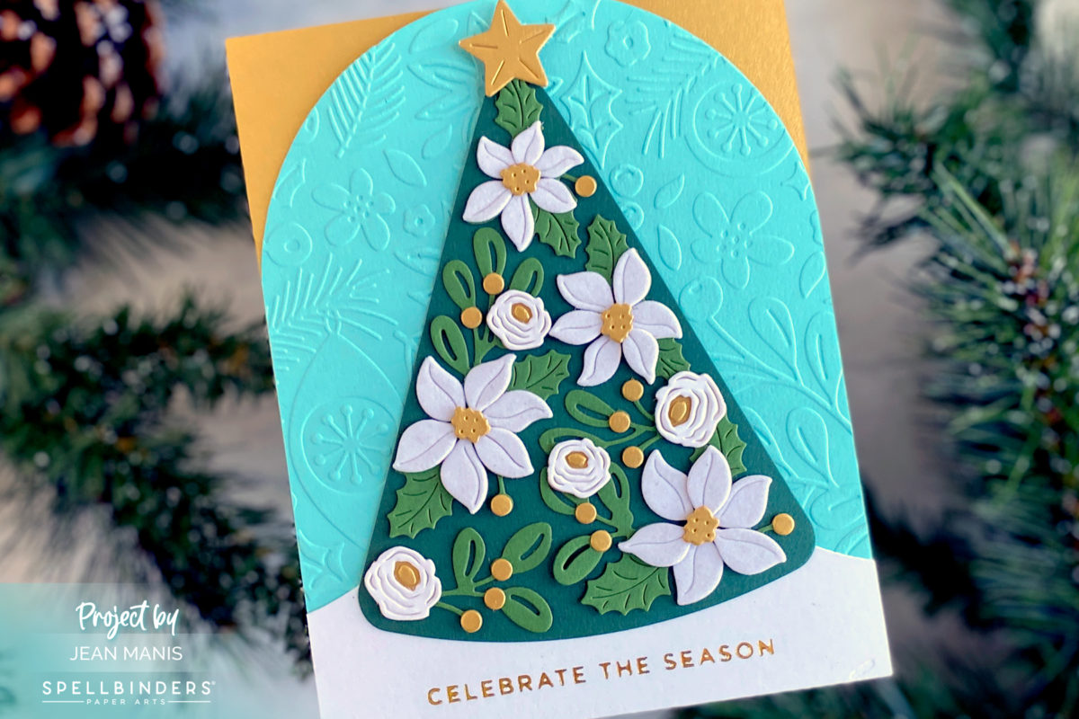 Spellbinders | Elegant Poinsettia Tree Christmas Card - Right as Rain