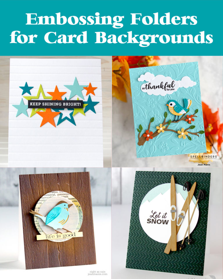 Exploring Embossing Folders for Card Backgrounds - Right as Rain