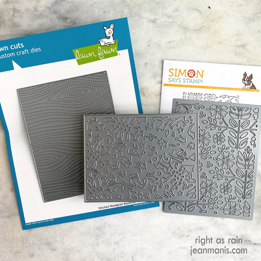 Card Backgrounds with Cover Plate Dies - Right as Rain