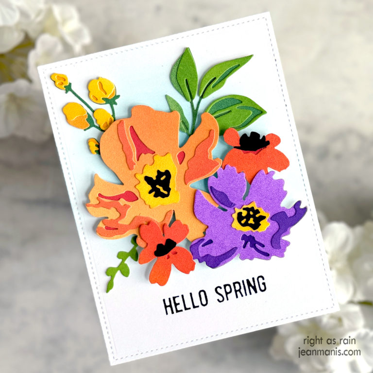 Tim Holtz Spring Die-Cut Flowers - Right as Rain