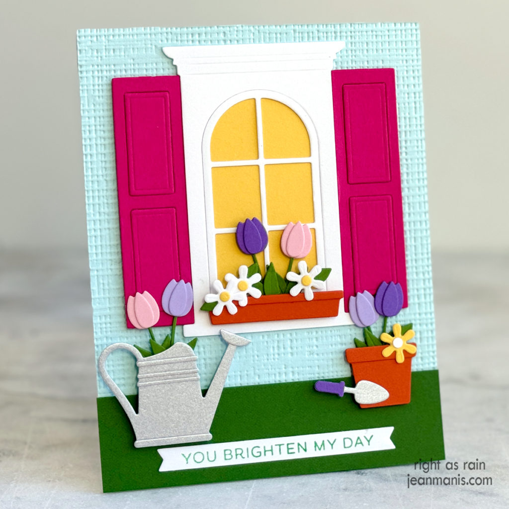 Spring-Themed Window Scene - Right as Rain