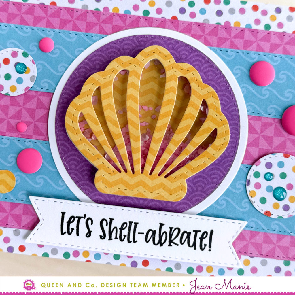 Queen & Co | Scallop Shell Shaker Card - Right as Rain