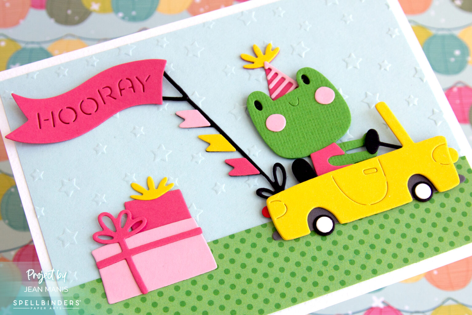 Hooray! Spellbinders Whimsical Frog Card - Right as Rain