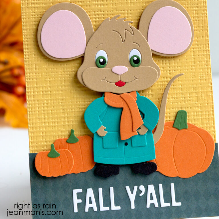 Cozy Fall Card with Big Mouse - Right as Rain